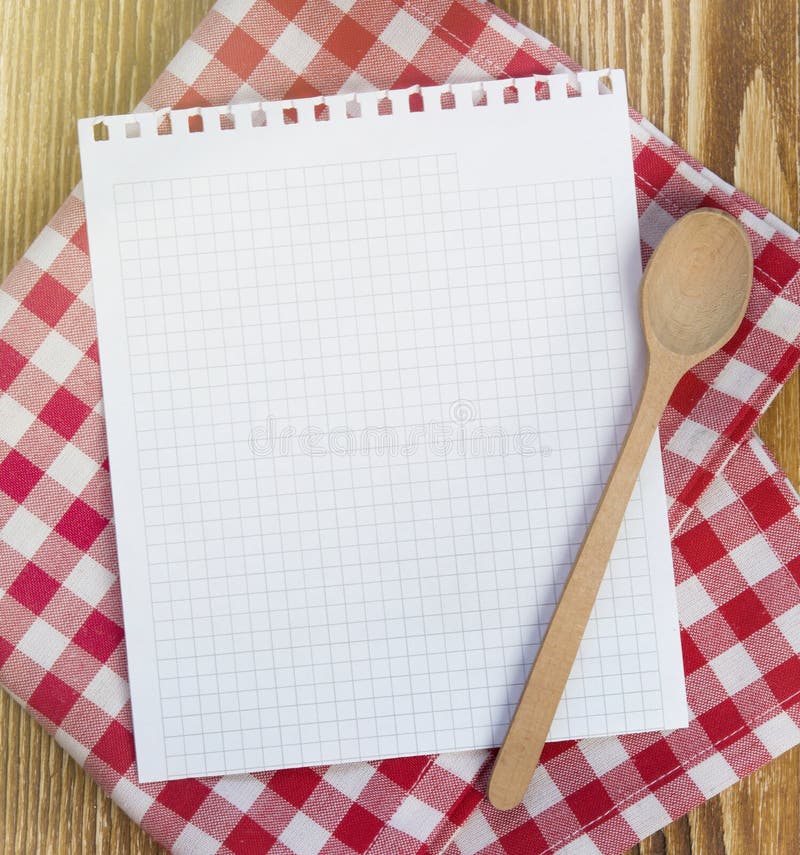 Page De Papier Propre De Recette Pour Des Notes Image stock - Image du ...