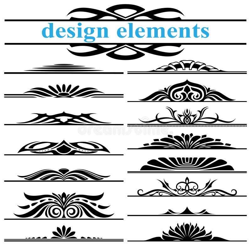 Page Decoration Design Elements Stock Vector - Illustration of foliate ...