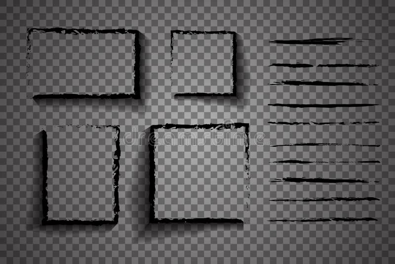 Page Divider with Transparent Shadows Isolated. Pages Separation Vector ...