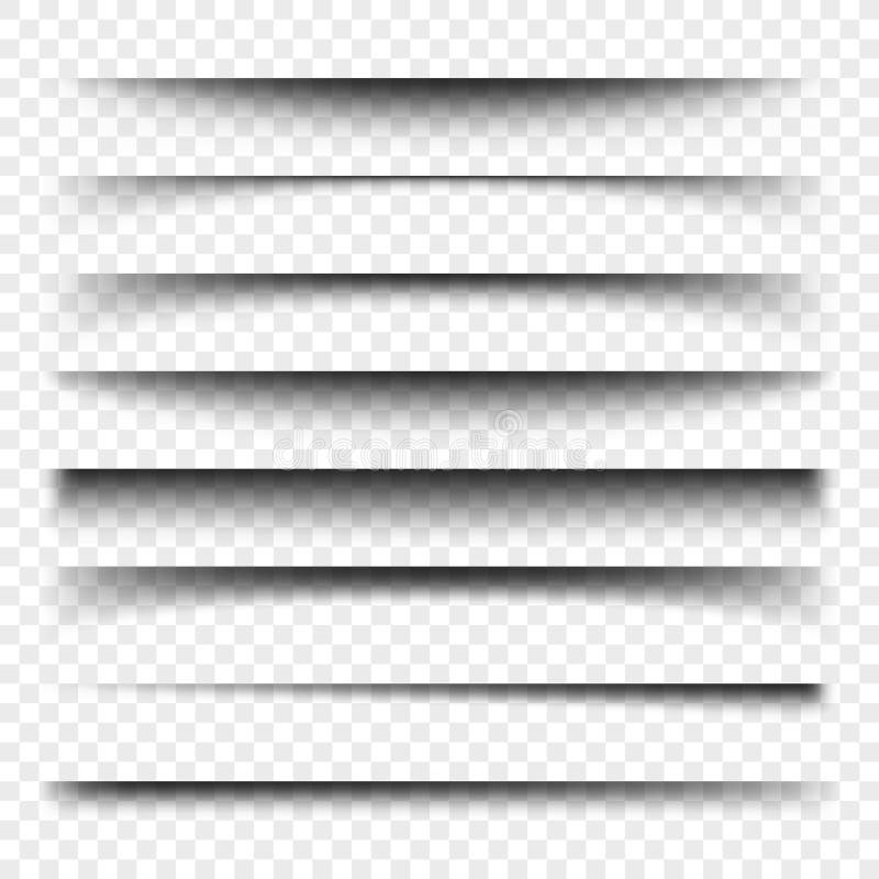 Page Divider with Transparent Shadows . Pages Separation Vector Set ...