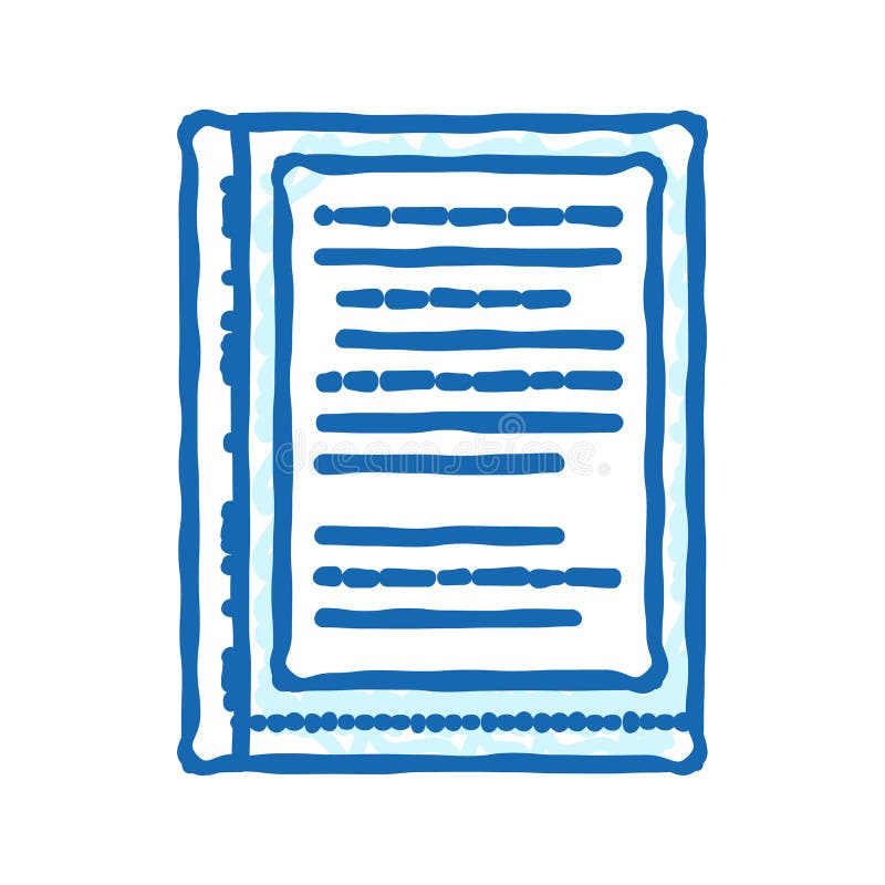 Page Document File Icon Doodle Illustration Stock Vector - Illustration ...