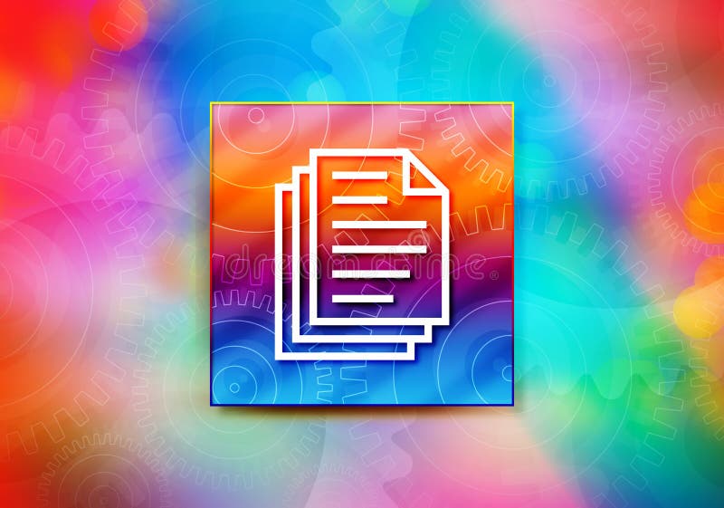 Page Documents Icon Abstract Colorful Background Bokeh Design ...