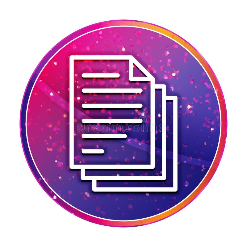 Page Documents Icon Creative Trendy Colorful Round Button Illustration ...