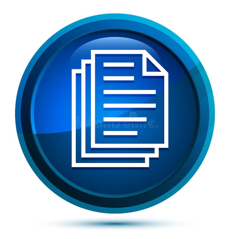 Page Documents Icon Elegant Blue Round Button Illustration Stock Vector ...