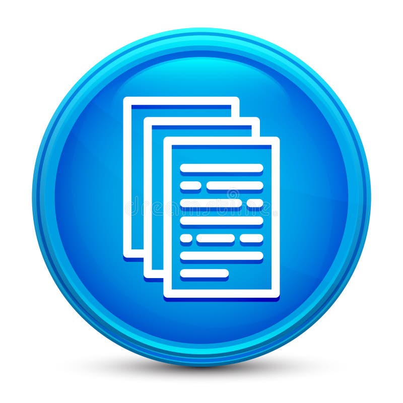 Page Documents Icon Prime Blue Round Button Vector Illustration Design ...