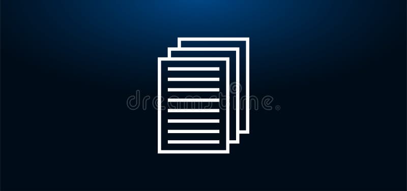 Page Documents Icon Crystal Blue Banner Background Stock Illustration ...