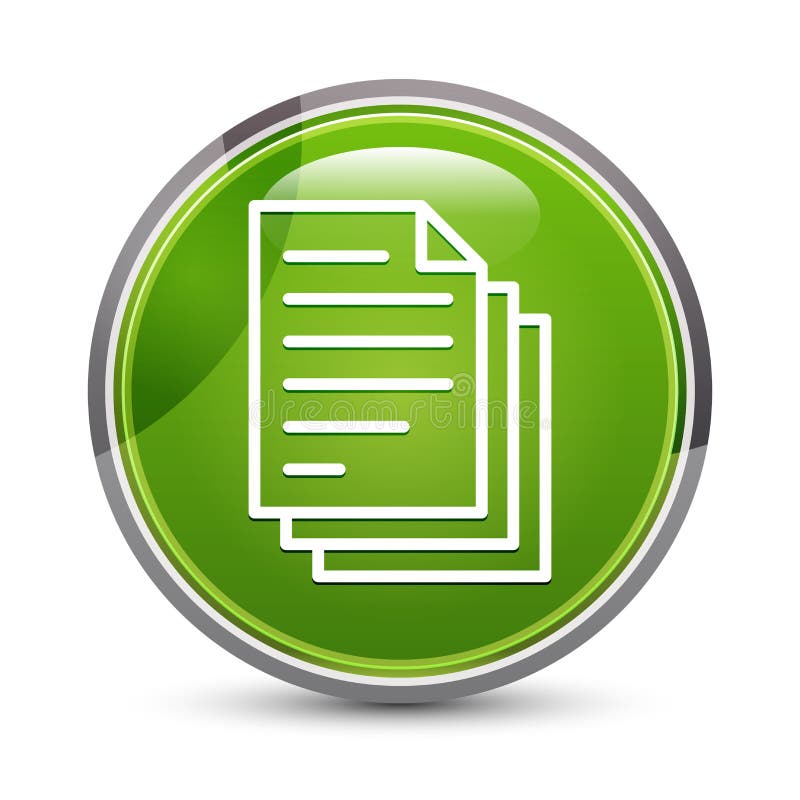 Page Documents Icon Elegant Green Round Button Vector Illustration ...