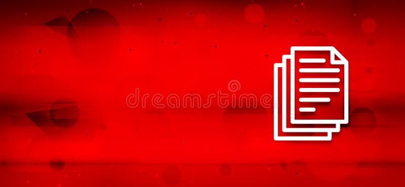 Page Documents Icon Motion Art Abstract Red Banner Illustration Stock ...