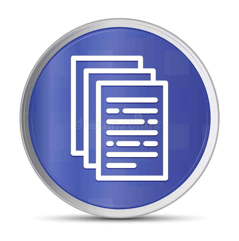 Page Documents Icon Prime Blue Round Button Vector Illustration Design ...