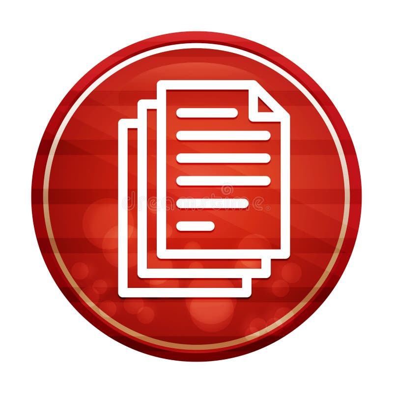 Page Documents Icon Realistic Diagonal Motion Red Round Button ...