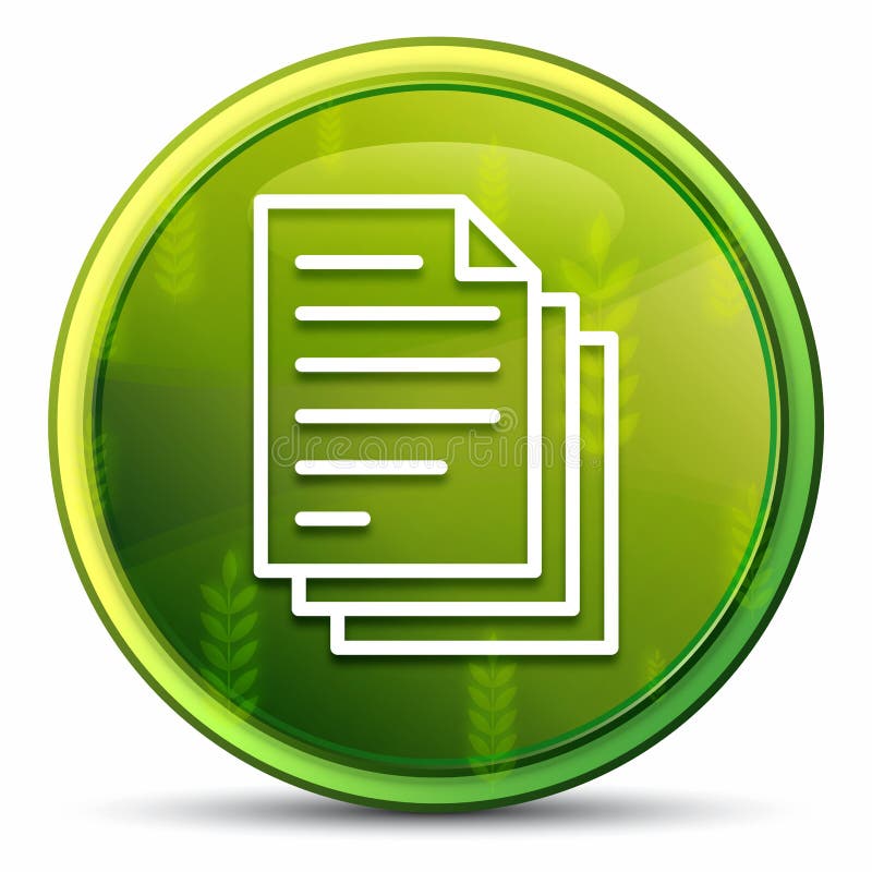 Page Documents Icon Spring Bright Natural Green Round Button ...