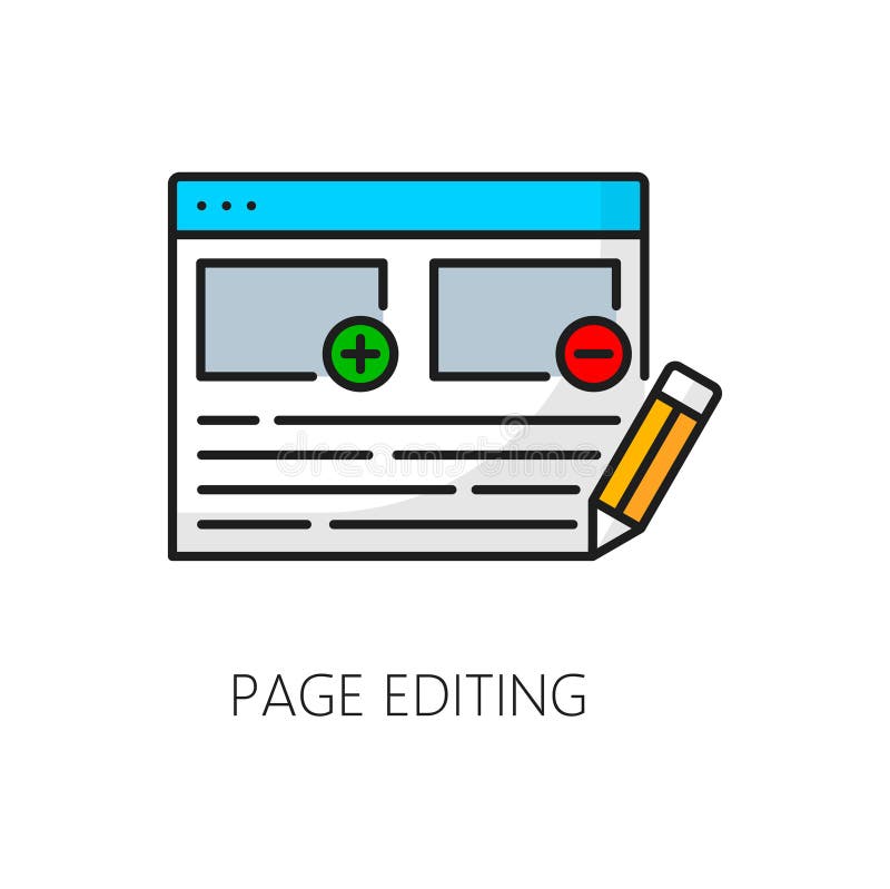Page Editing, CMS Content Management System Icon Stock Vector ... Page Editing, CMS Content Management System Icon Stock Vector ...