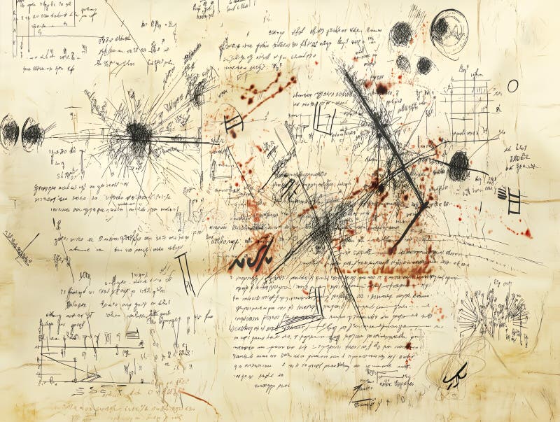 A Page Filled with Mathematical Equations and Formulas is Scattered in ...