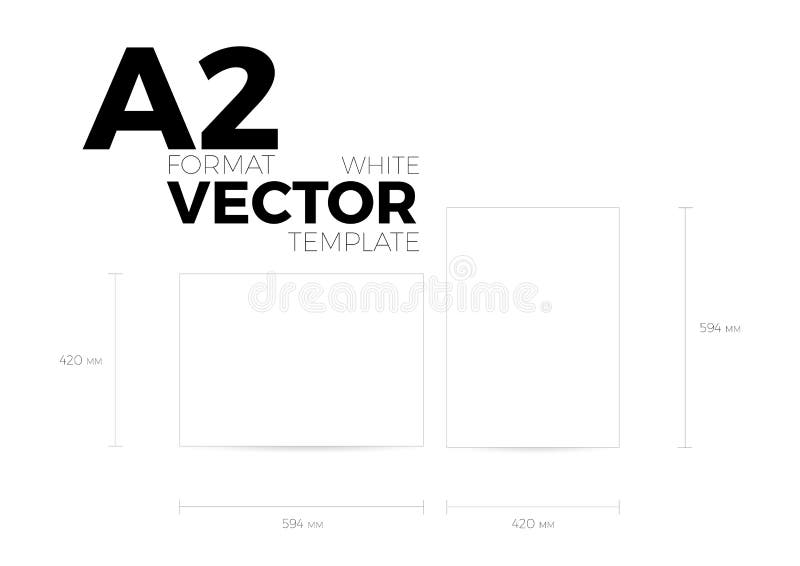 A2 Page Format White Vector Eps10 Template. Vertical and Horizontal ...