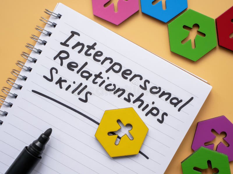 Page with Inscription Interpersonal Relationships Skills and Figurines ...