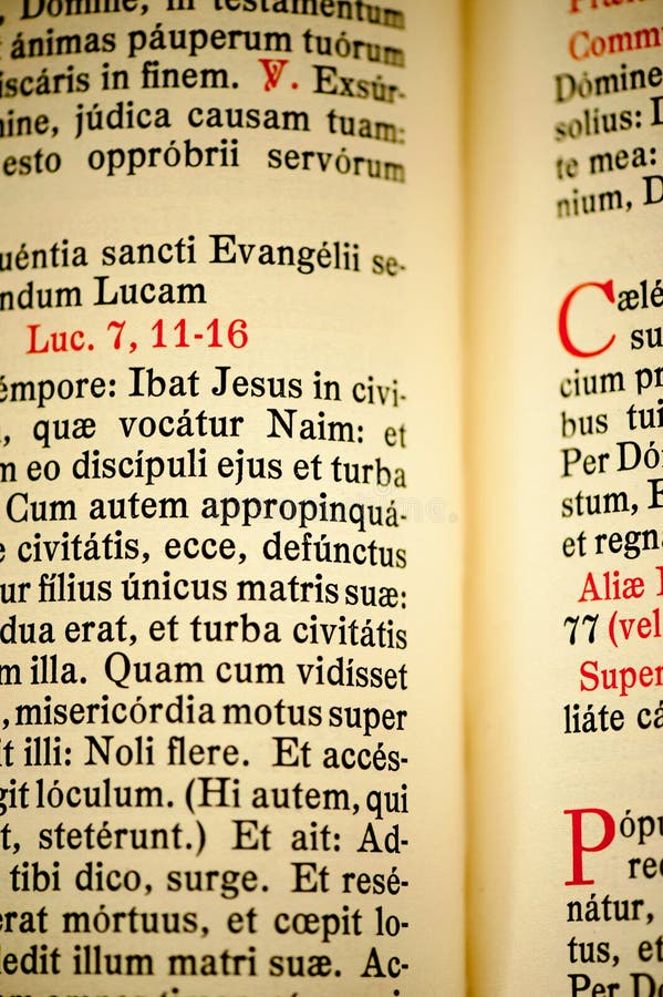 Page from Latin New Testament Stock Image - Image of psalm, gospel ...