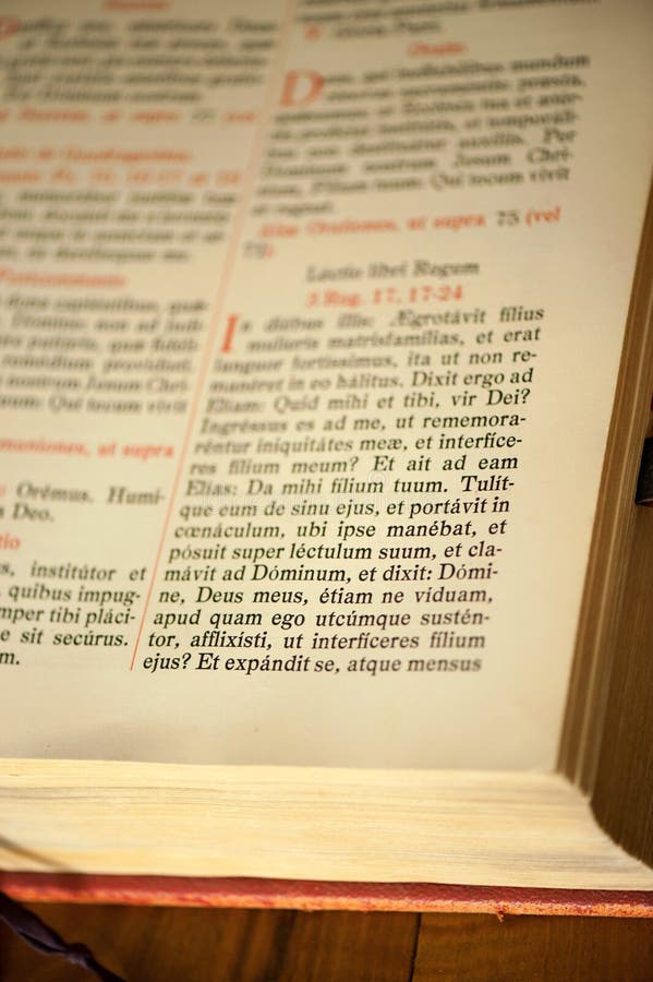 Page from Latin New Testament Stock Photo - Image of antique, faith ...