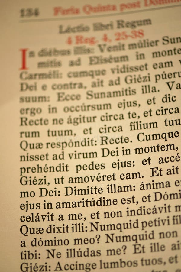 Page from Latin New Testament Stock Photo - Image of testament ...