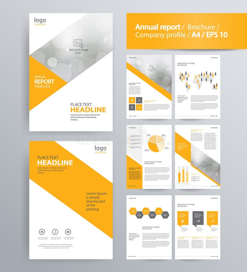 Business Company Profile Report and Brochure Layout Template Stock ...