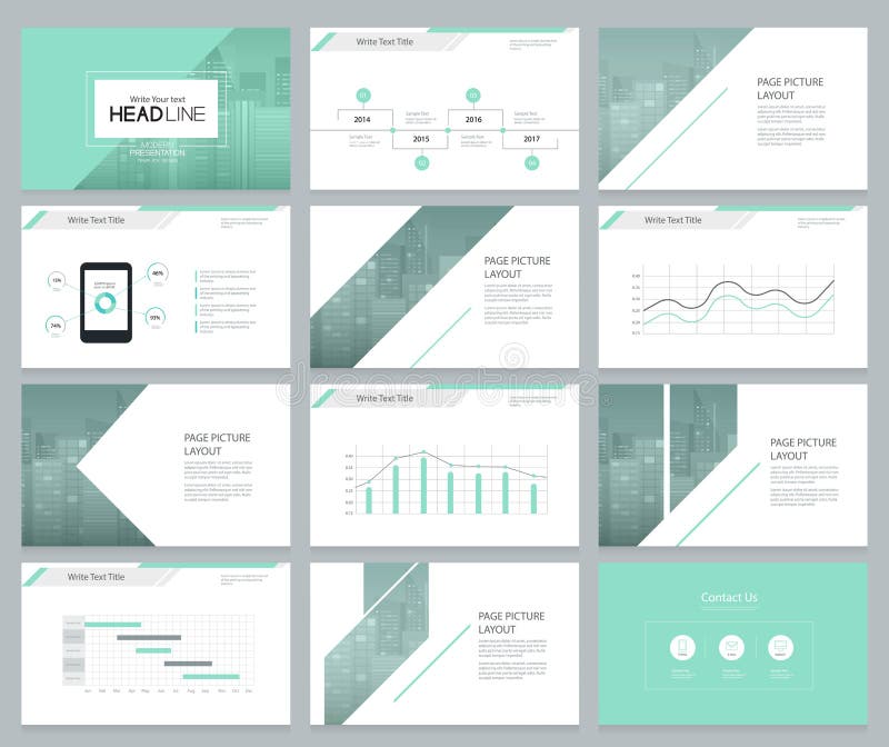 Page Layout Design for Business Presentation and Brochure Stock Vector ...