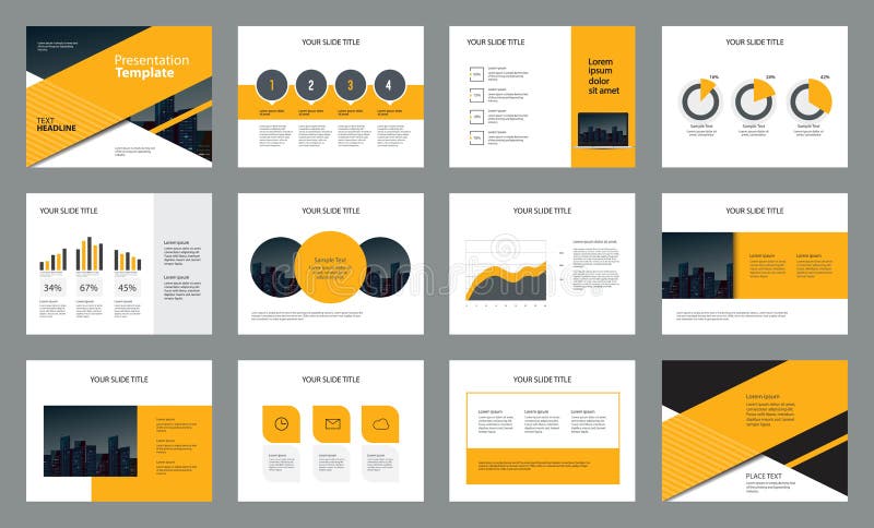 Page Layout Design with Info Graphic Element Template for Presentation ...