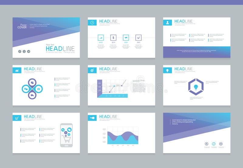 Abstract Page Layout Design Template for Presentation Stock Vector ...
