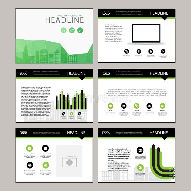 Page Layout Design Template for Presentation and Brochure Stock Vector ...