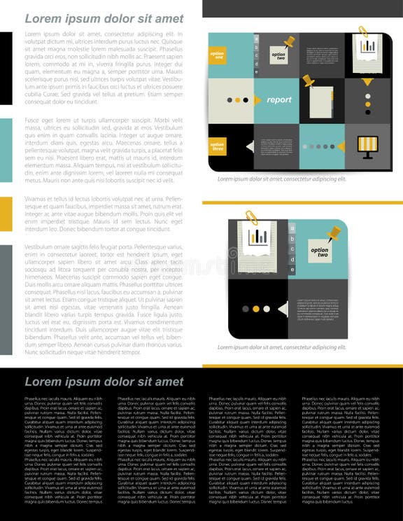 Page layout design. stock vector. Illustration of infographic - 47154129