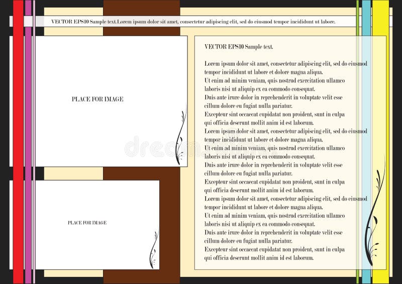 Page layout stock vector. Illustration of page, flat - 92340285