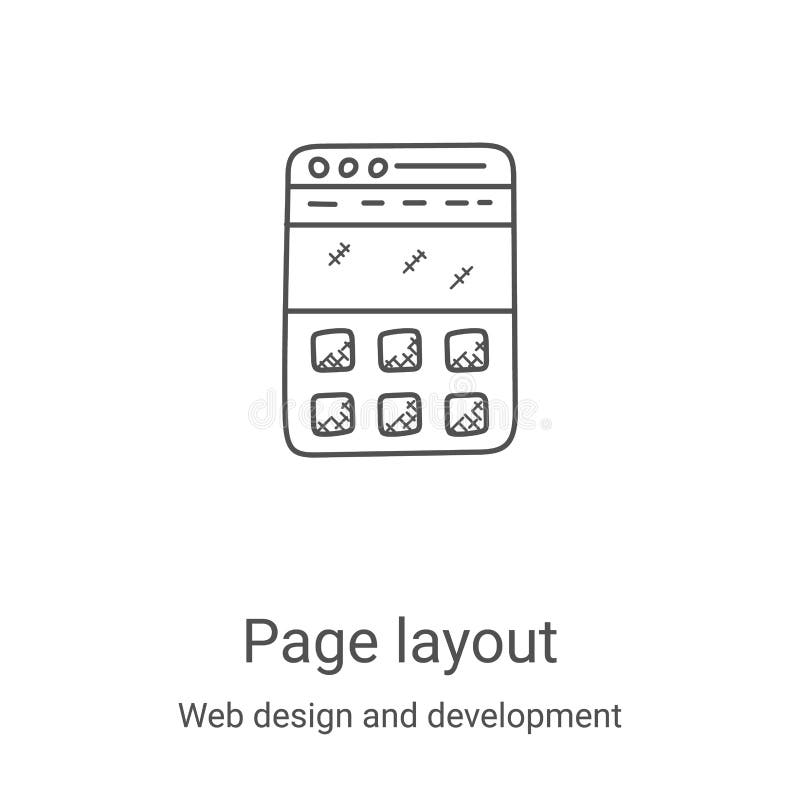 Page Layout Icon Vector from Web Design and Development Collection ...