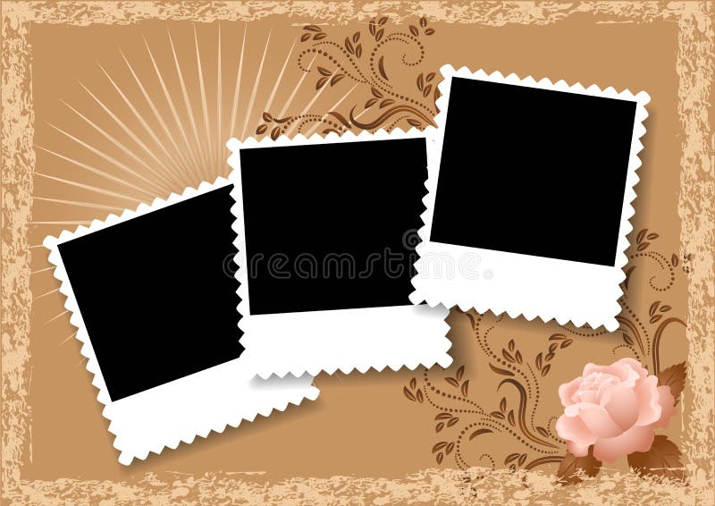 Page layout photo album stock vector. Illustration of border - 33778713