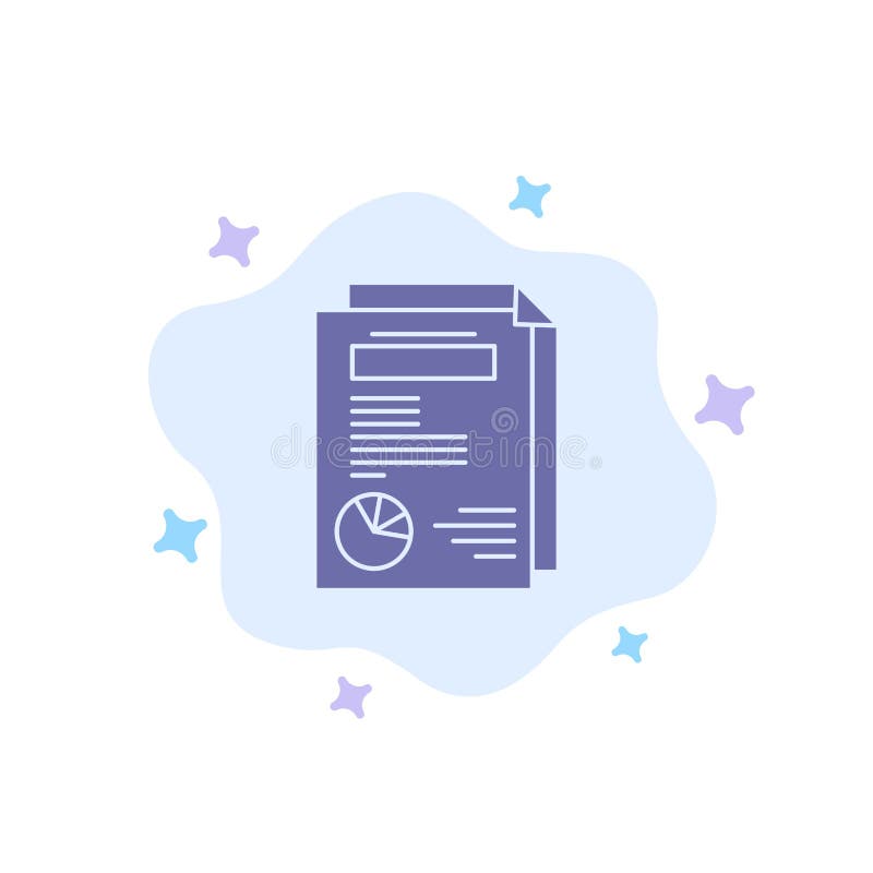 Page, Layout, Report, Presentation Blue Icon on Abstract Cloud ...