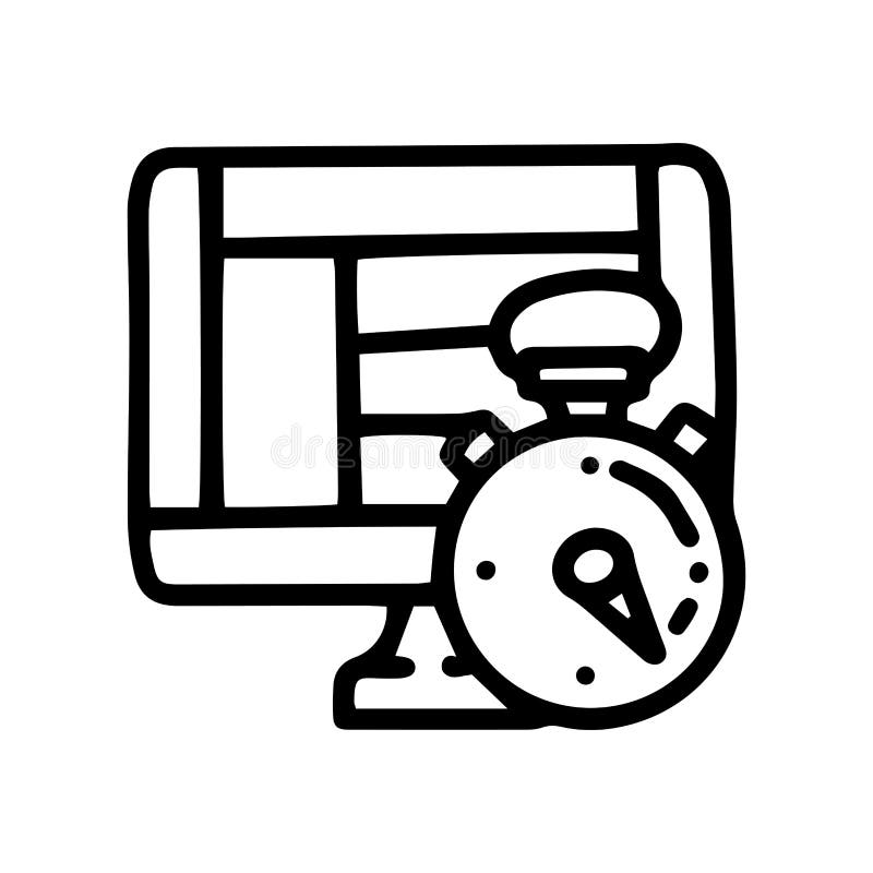 Page Load Time Line Vector Doodle Simple Icon Stock Vector ...