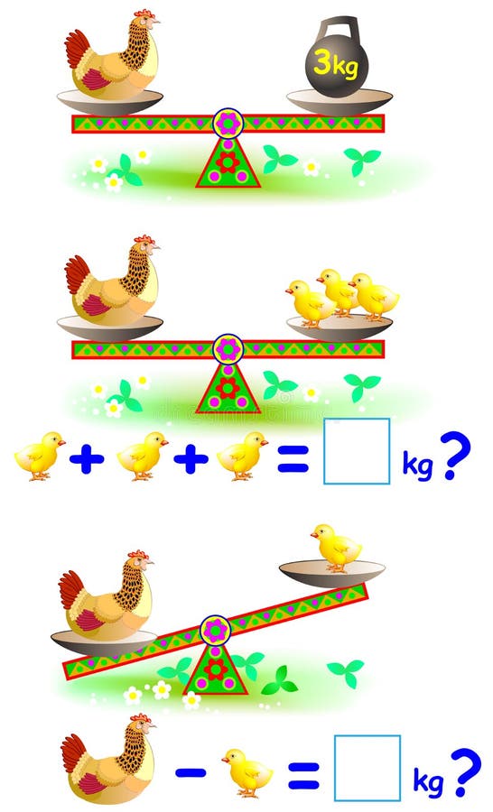 Educational Page for Children Math Book with Exercises on Addition ...