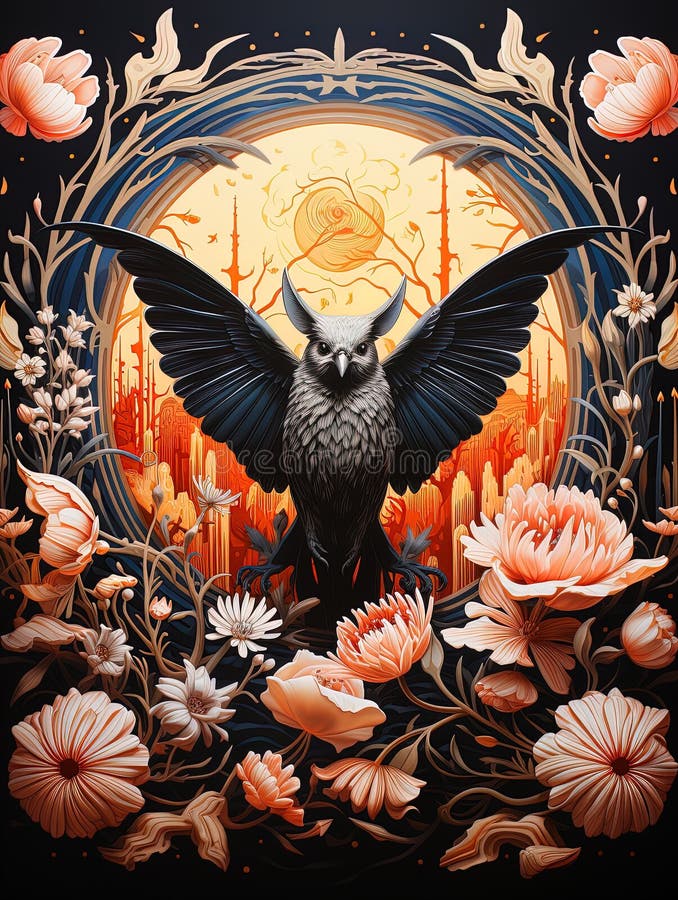 Page from a Medieval Witchcraft Book with a Bat Stock Illustration ...