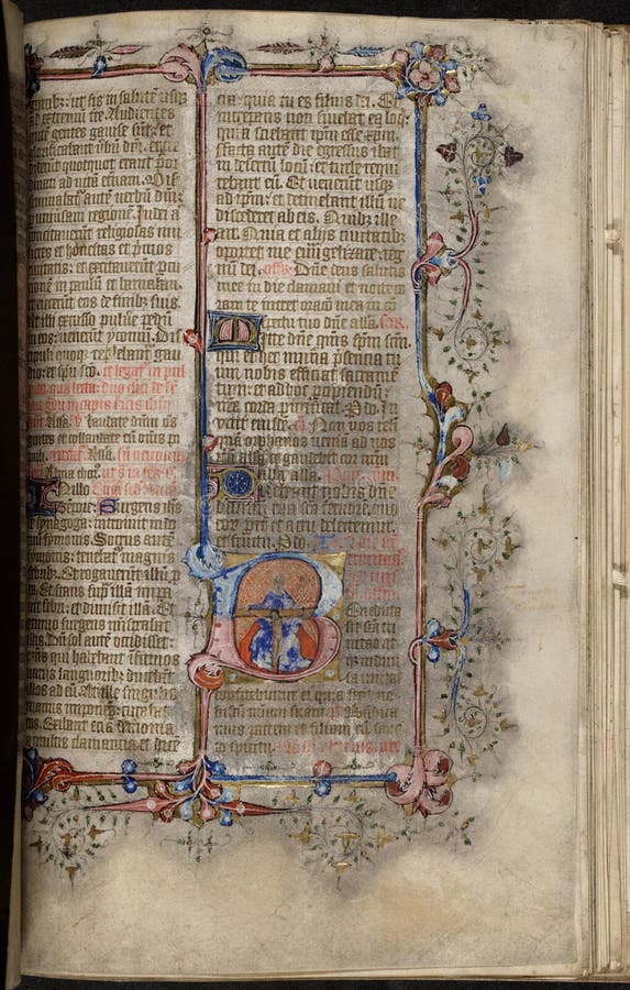 Page From Missale Romanum Including An Illuminated Initial Of The Holy ...