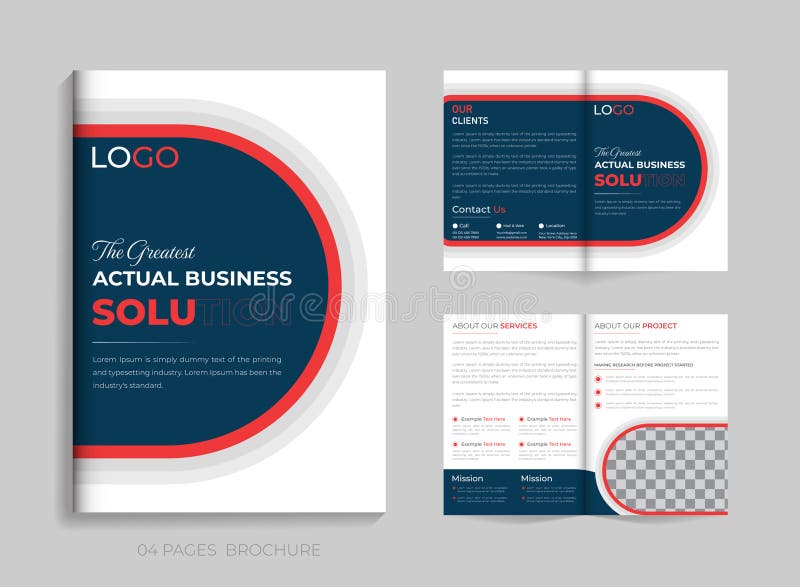 Corporate Business Catalog Brochure Design Template Set Stock Photo ...