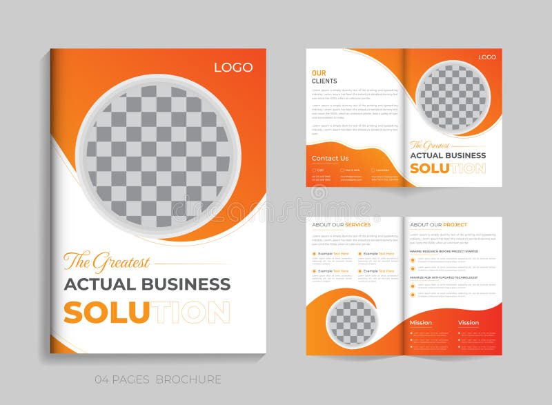 Corporate Business Catalog Brochure Design Template Set Stock ...