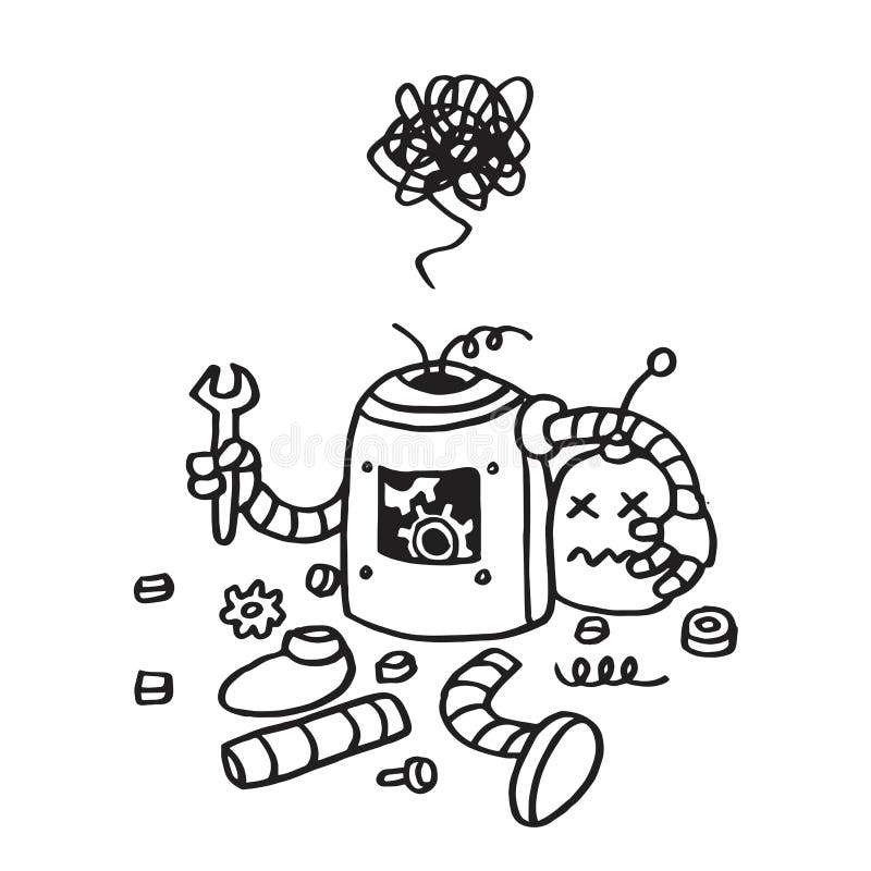Set Broken Robot, Smart Glasses, Battery and Humanoid Icon. Vector ... Set Broken Robot, Smart Glasses, Battery and Humanoid Icon. Vector ...