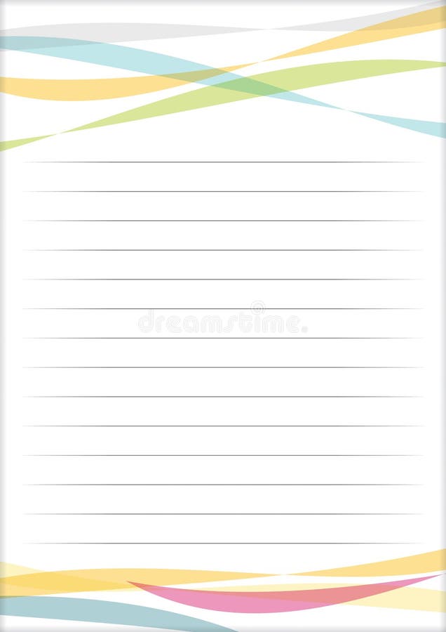 A Page of Notepad with Decorative Frame Stock Vector - Illustration of ...