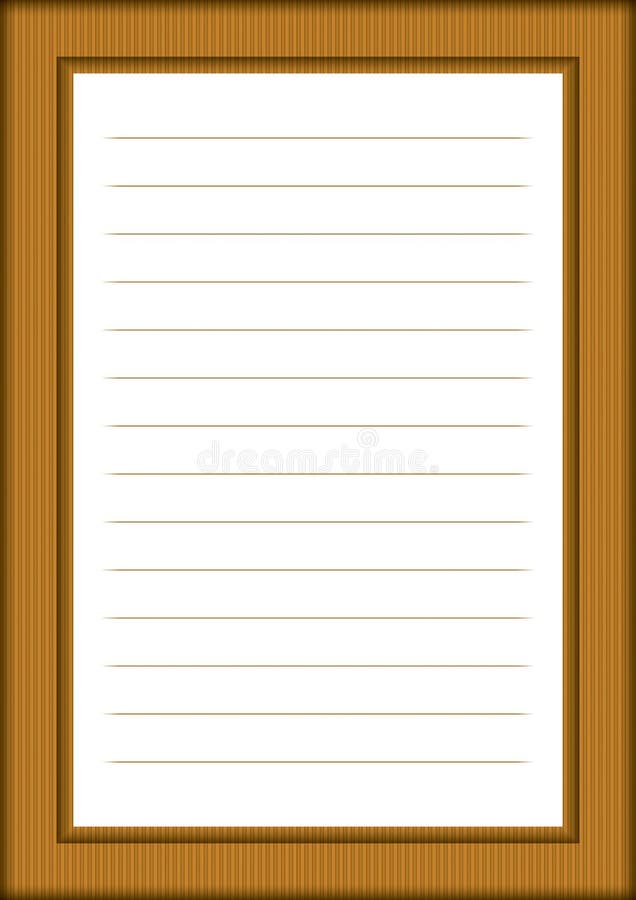 A Page of Notepad with Decorative Frame Stock Vector - Illustration of ...