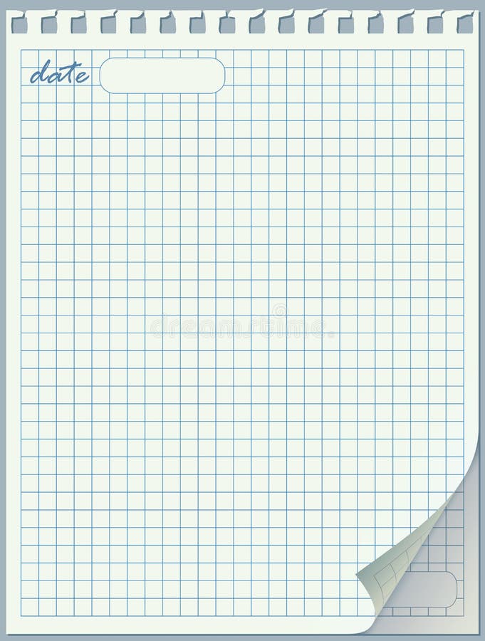 Notebook Paper Spiral Edge Stock Illustrations – 255 Notebook Paper ...