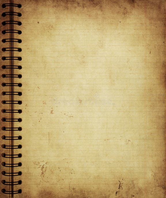 Page from Old Grunge Notebook Stock Illustration - Illustration of ...