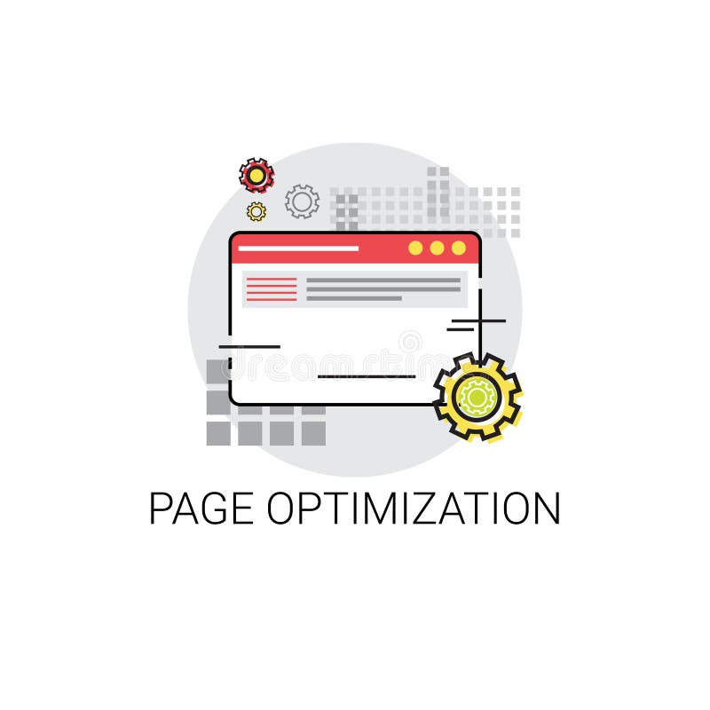 Page Optimization Content Management Icon Stock Vector - Illustration ...