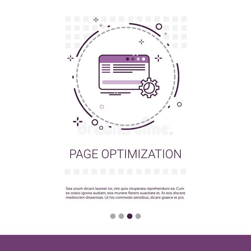 Page Optimization Content Management Web Banner with Copy Space Stock ...
