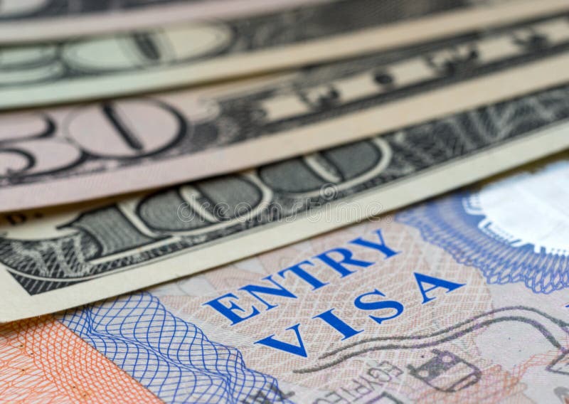 Page of passport with visa stock photo. Image of pattern - 37392776