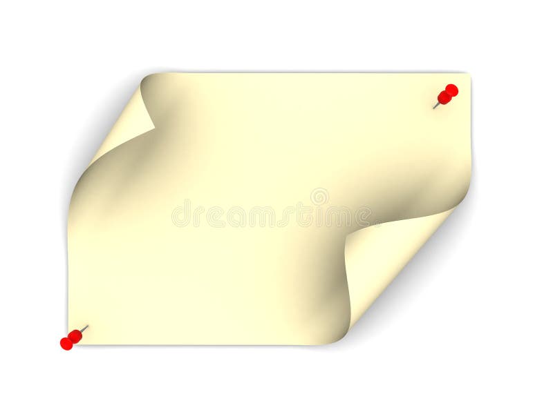 Page and pins stock illustration. Illustration of announcement - 7528667