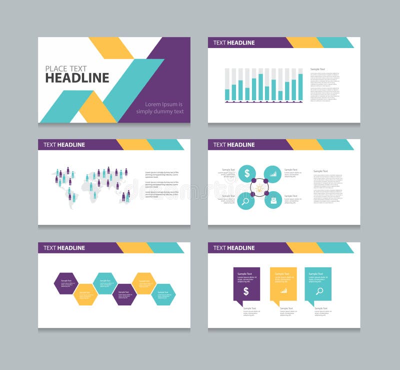 Page Presentation Layout Design Template Stock Vector - Illustration of ...