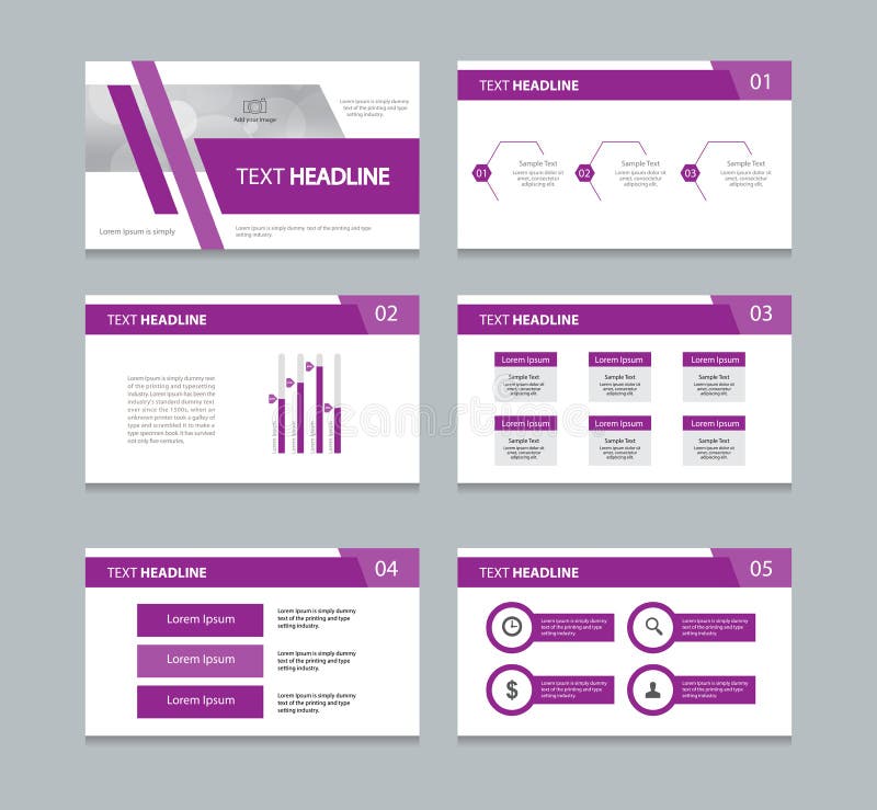 Page Presentation Layout Design Template Stock Vector - Illustration of ...