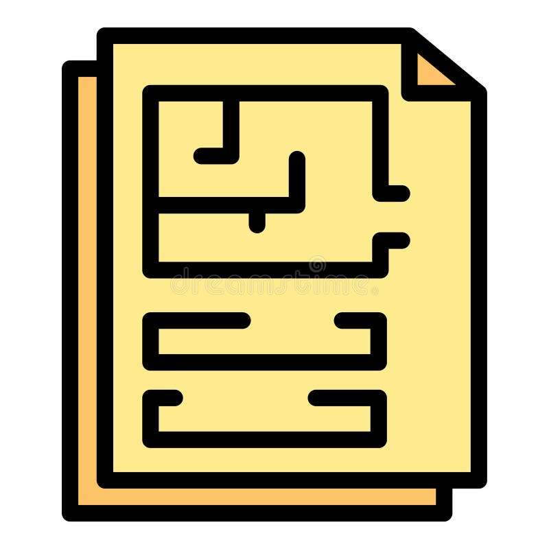 Page Redesign Icon Color Outline Vector Stock Vector - Illustration of ...